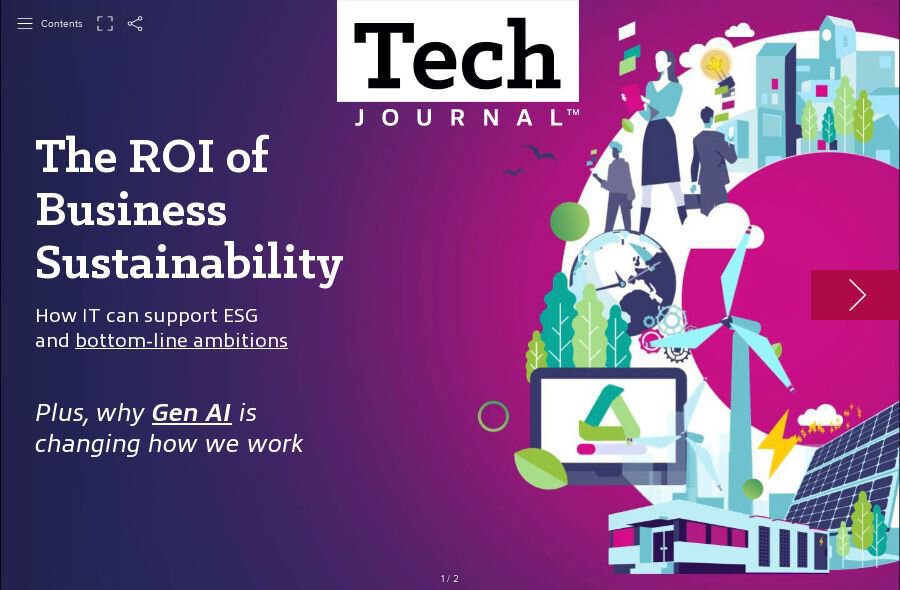 Summer 2023 Tech Journal magazine: The ROI of Business Sustainability | Insight